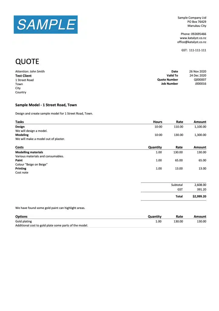 WorkflowMax Custom Quote - Katalyst Cloud & Business Services