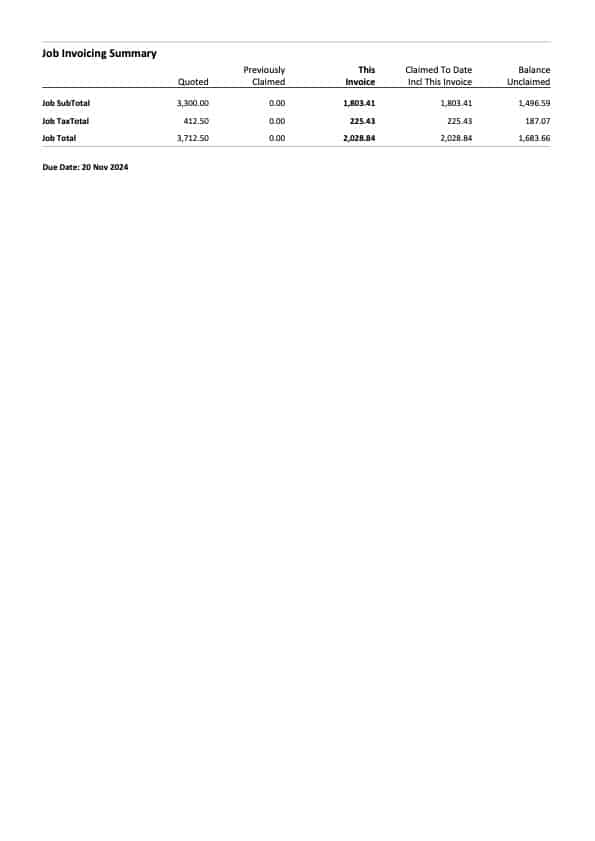WorkflowMax Progress Claim Invoice Horizontal - Katalyst Cloud ...